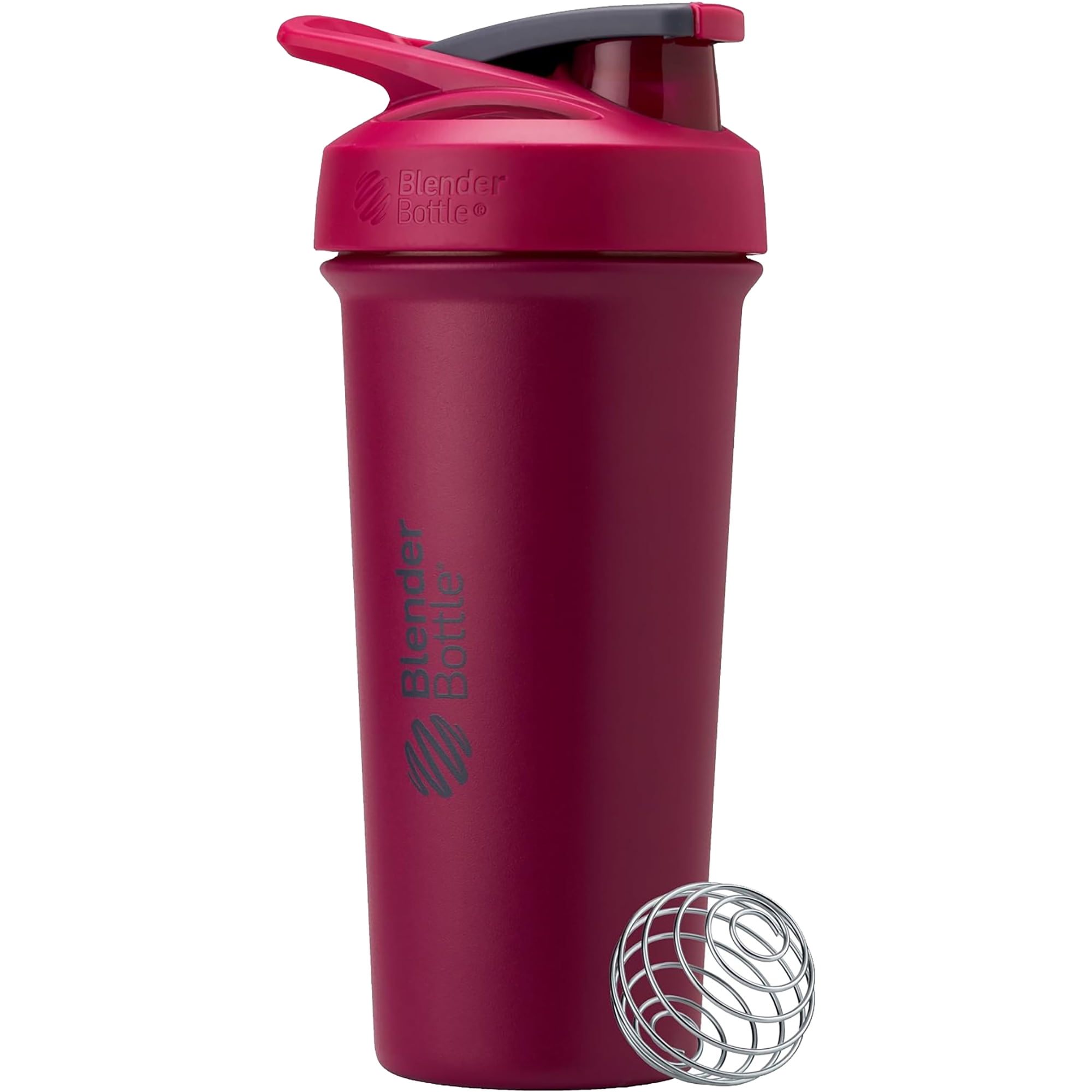 BlenderBottle Strada Sleek 25 oz Raspberry Stainless Steel Shaker Bottle - Walmart.com