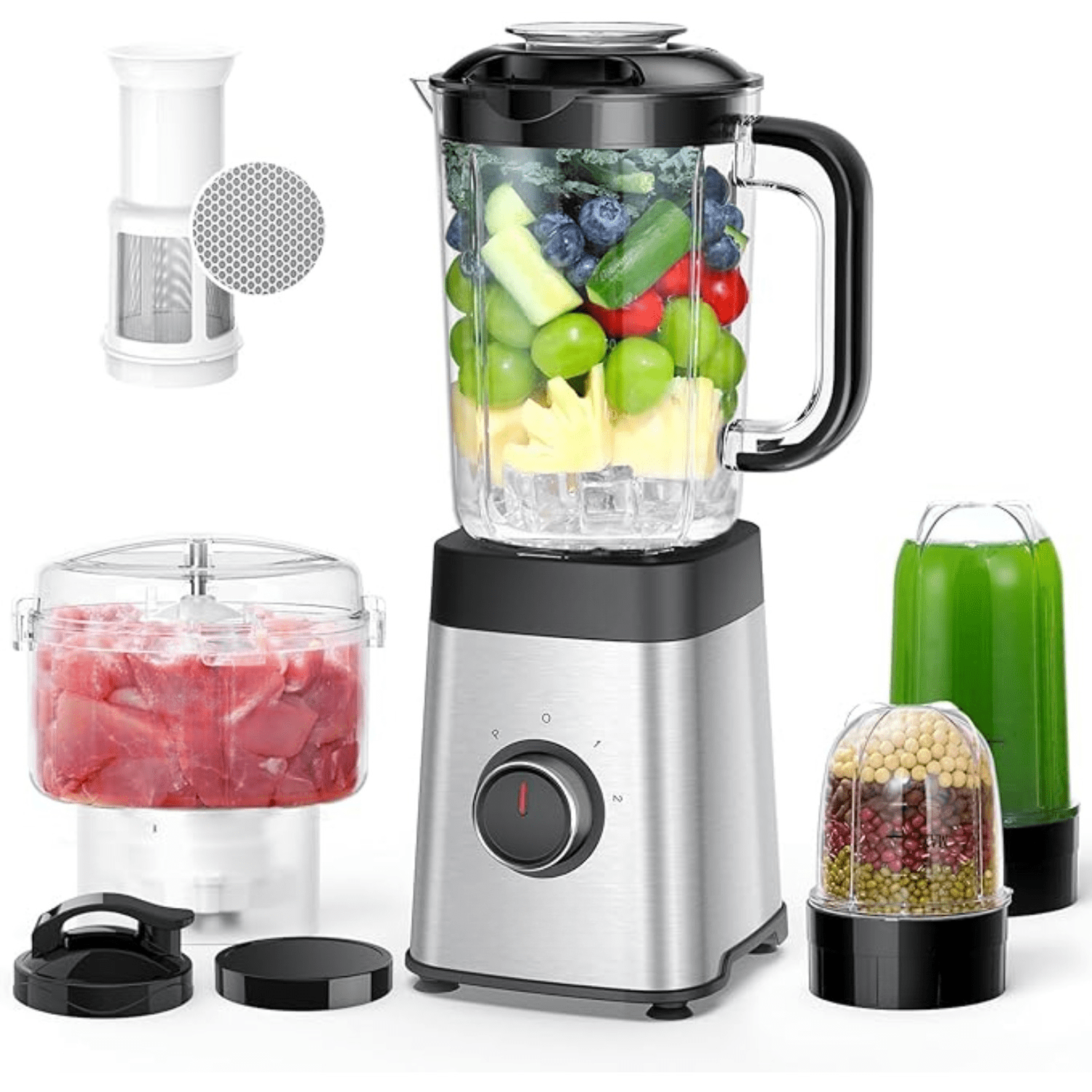 Blenders and Food Processor Combo for Kitchen, 5 in 1 Blender for ...
