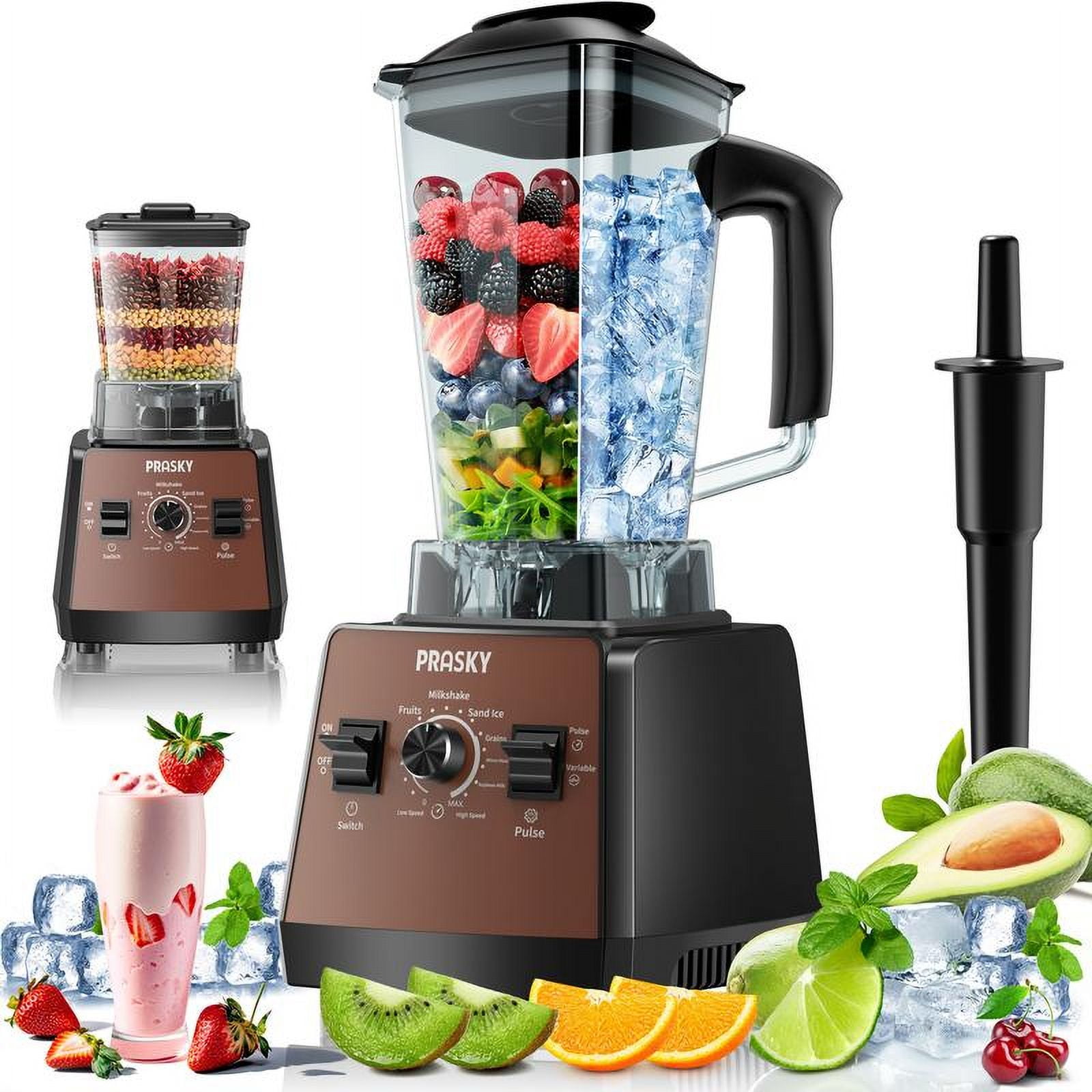 Blenders for Kitchen, 75Oz Large Capacity Blender & Grinder Combo - 2 ...