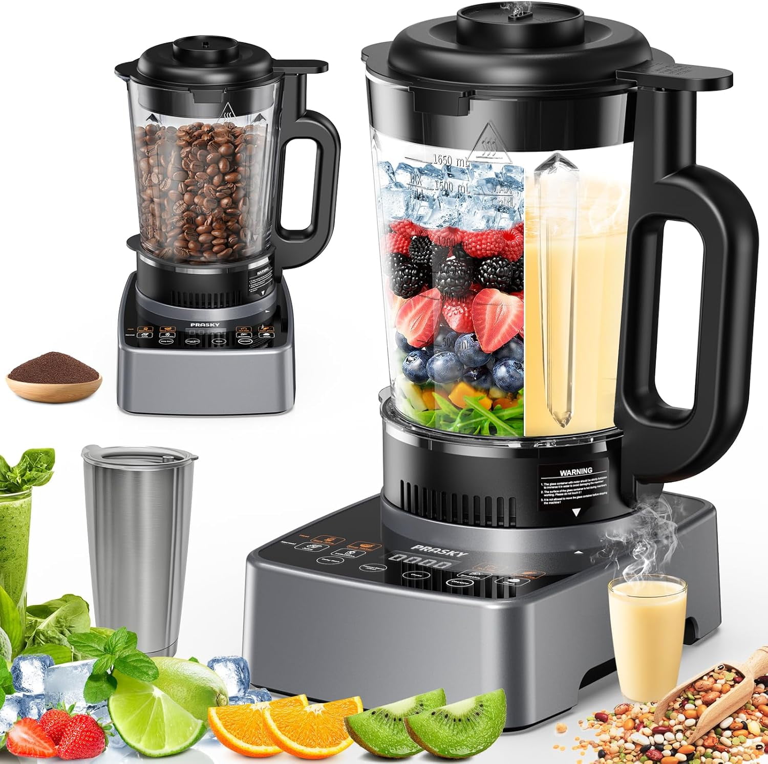 Blenders for Kitchen with Heating, PRASKY 1500W Professional Heating ...