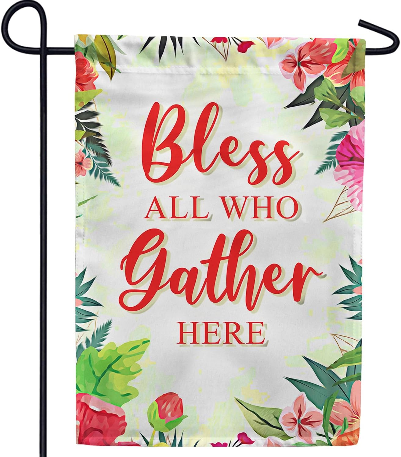 Bless All Who Gather Here Garden Flag Christian Bible Verse Religious ...