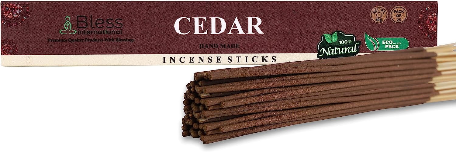 Bless-CEDAR-Incense-Sticks 100%-Natural-Handmade-Hand-Dipped-Incense ...