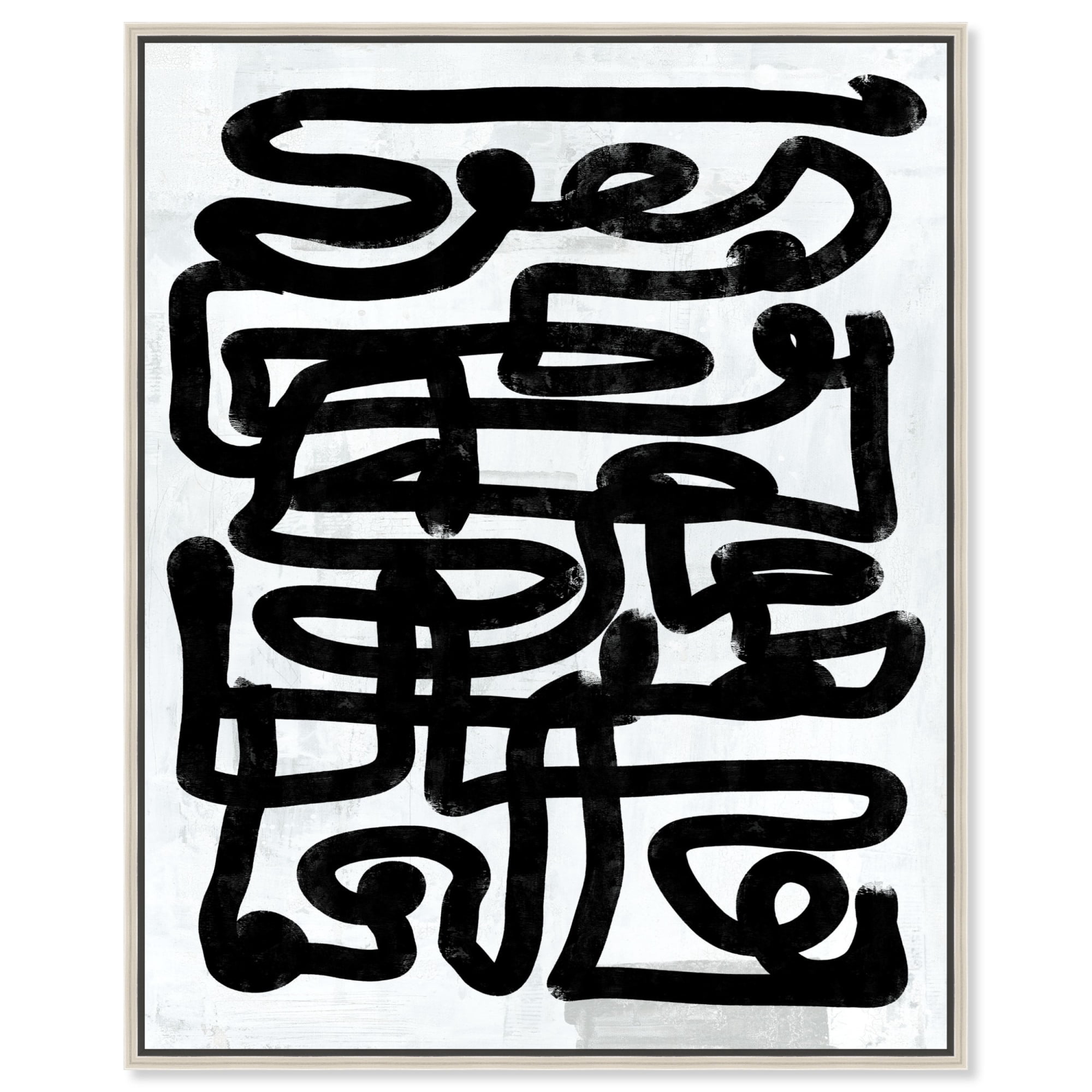 Bless Canvas Modern Black And White Abstract Wall Art by Art Remedy ...