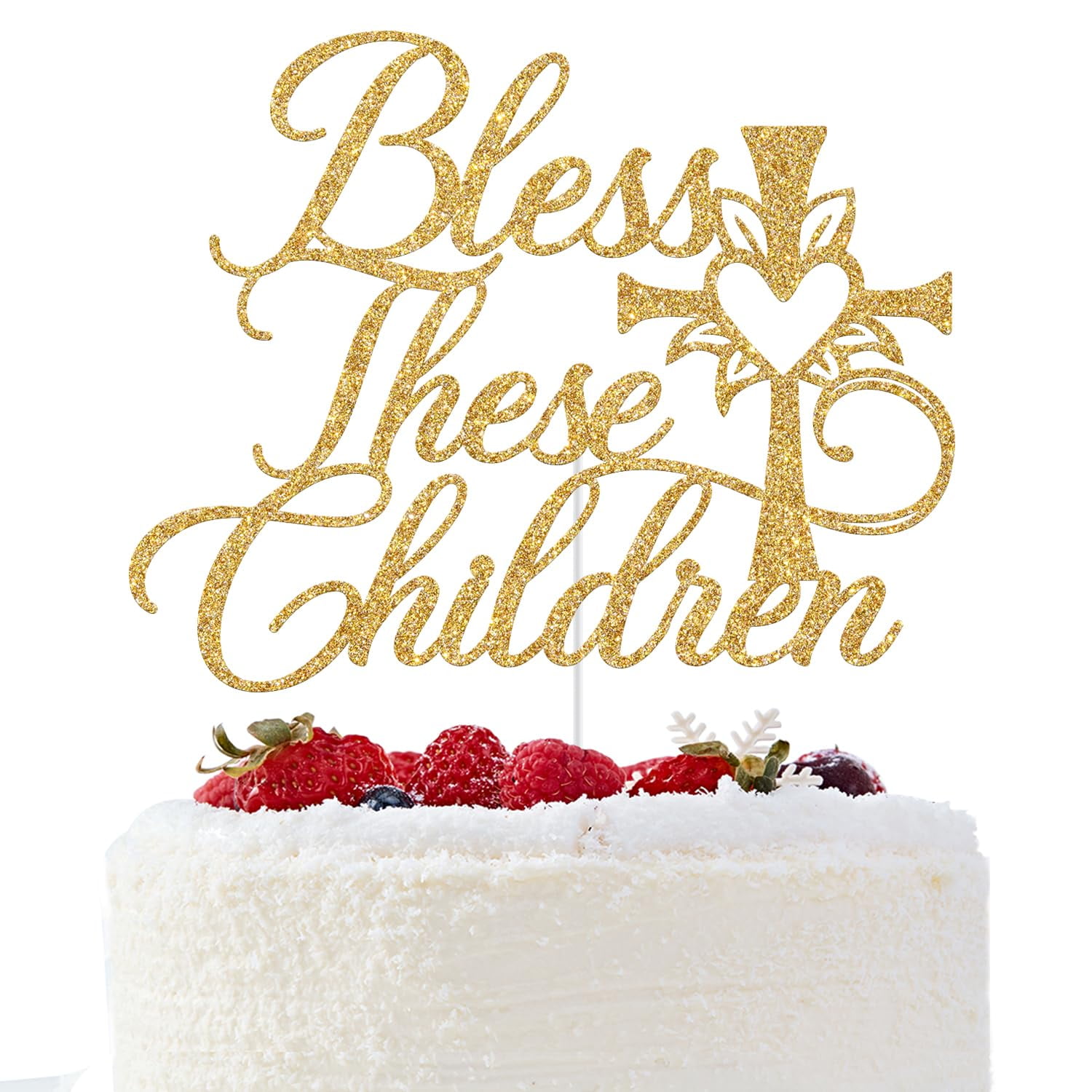 Bless These Children Cake Topper, God AIS1 Bless This Child, Religious Baptism Christening Baby ...