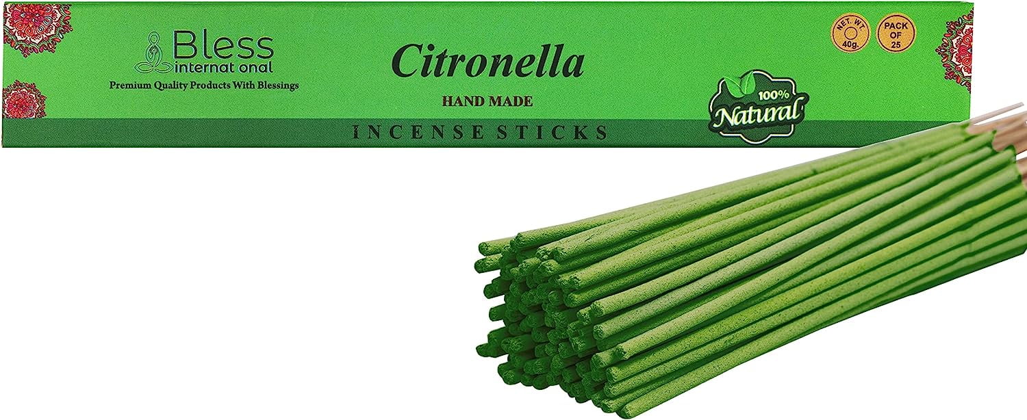 Bless-Citronella-Incense-Sticks 100%-Natural-Handmade-Hand-Dipped ...