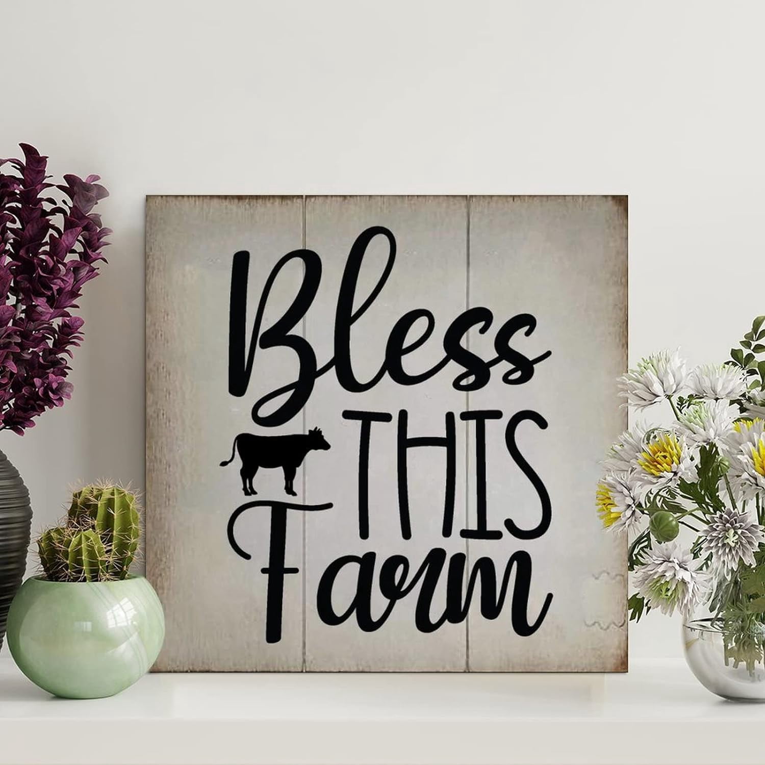 Bless This Farm Wood Signs Vintage Funny Wood Plaque Farm Motivational ...