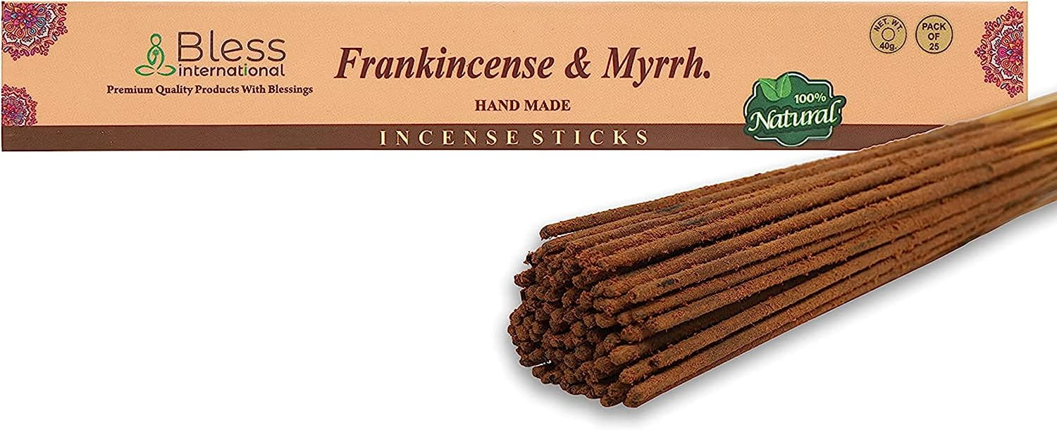 Bless Frankincense and Myrrh 100% Natural Incense Sticks, Essential ...