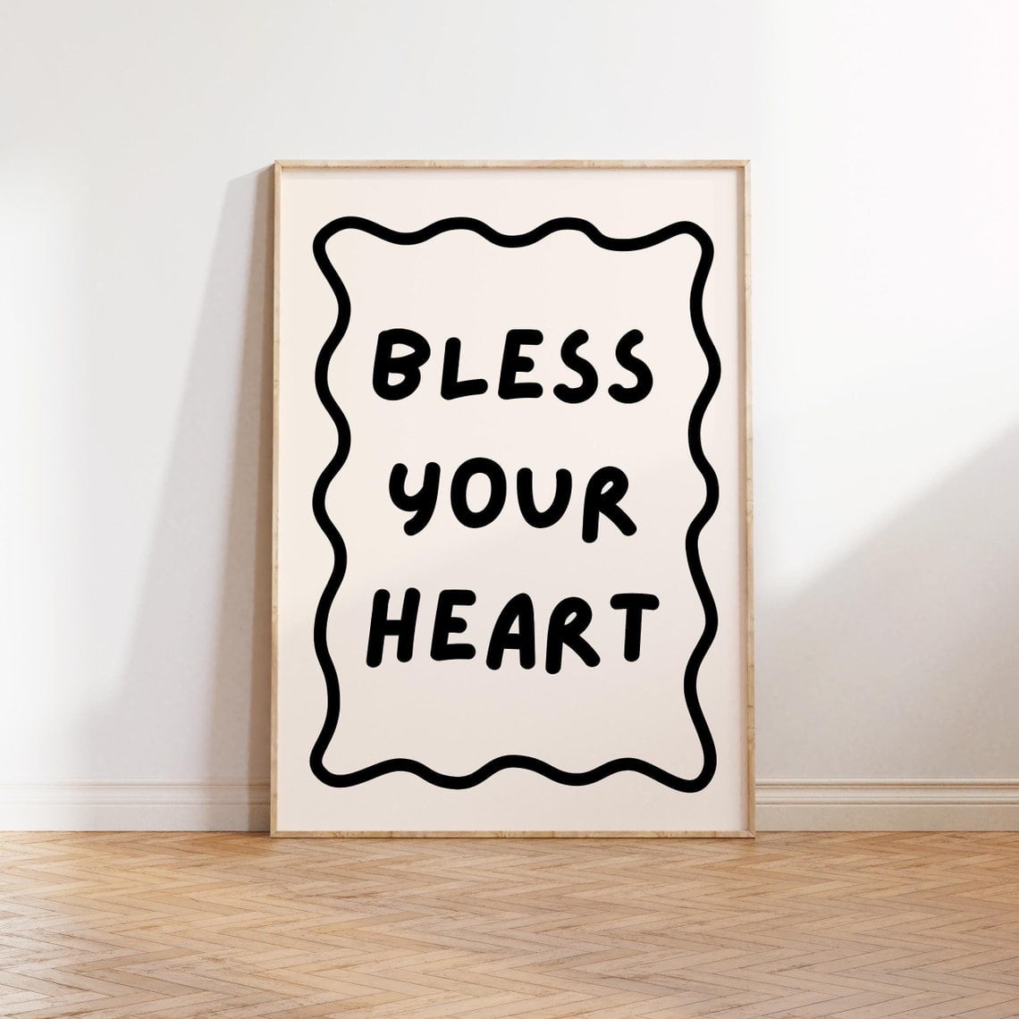 Bless Your Heart Print Minimalist Wall Art Aesthetic Home Decor Cute Southern Art Print Trendy ...