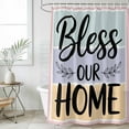 Bless Our Home Small Stall Shower Curtain, Waterproof Shower Curtains ...