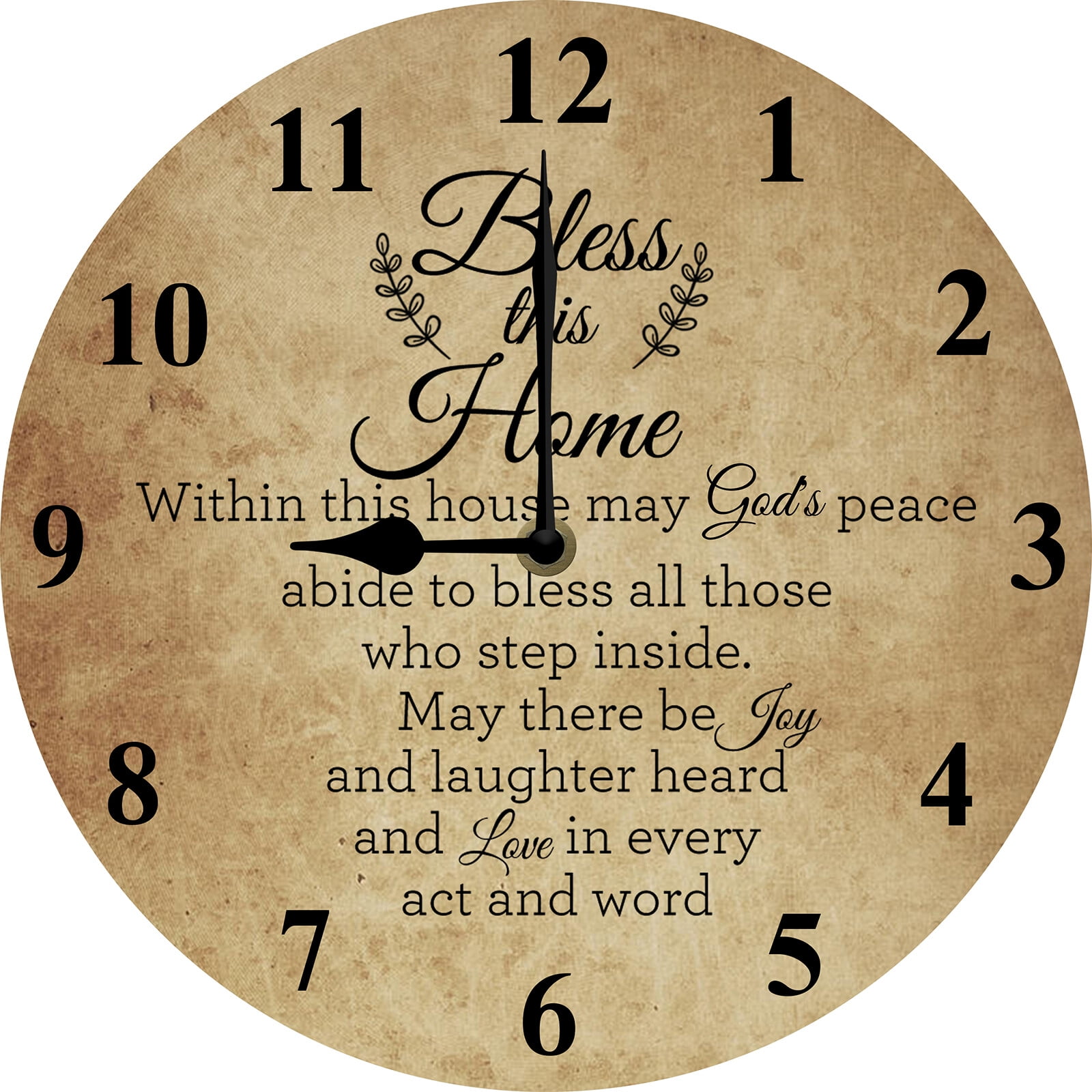 Bless This Home Wall Clock, House Blessing Clock for Family Room ...