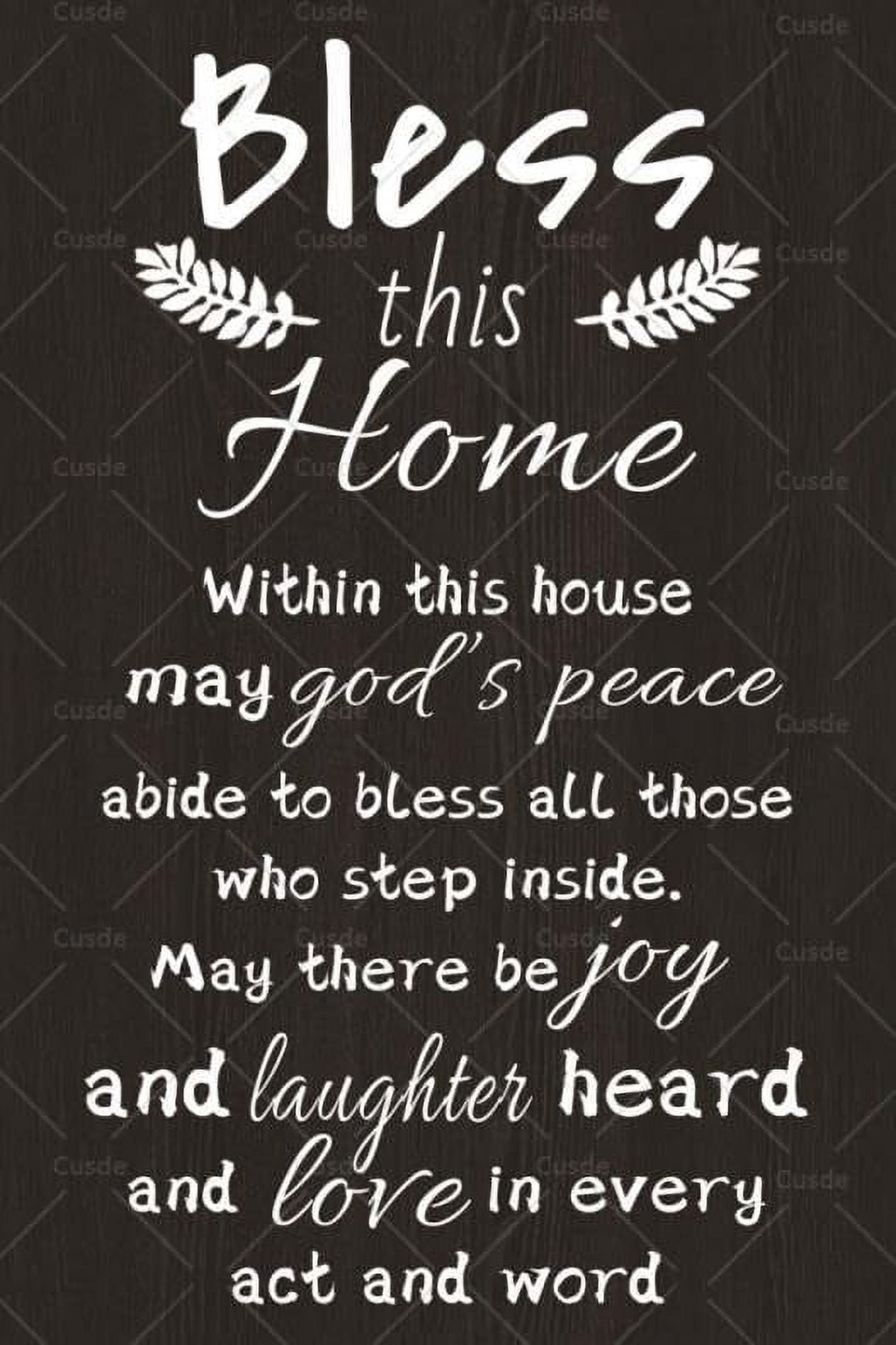 Bless This Home Wall Decor Metal Tin Sign House Blessing Plaque House ...