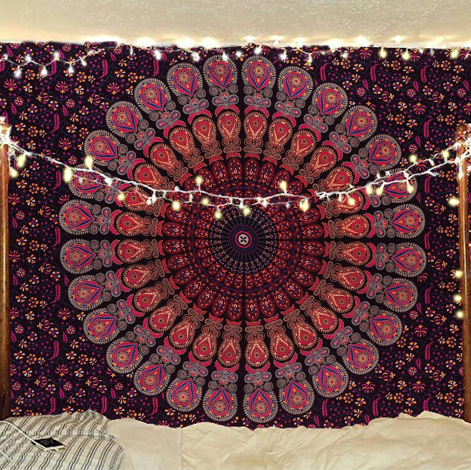 Bless International Indian hippie Bohemian Psychedelic Golden Blue ...