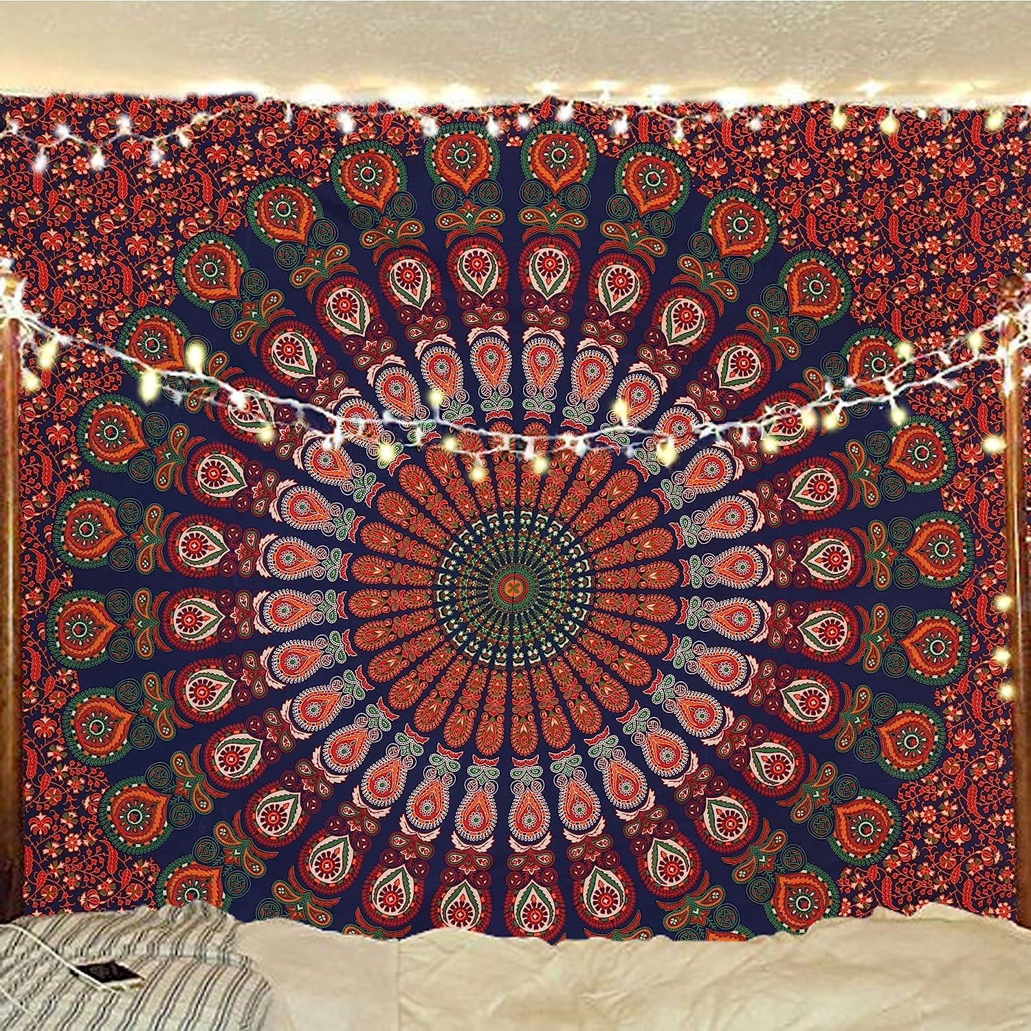 Bless International Indian hippie Bohemian Psychedelic Golden Blue ...