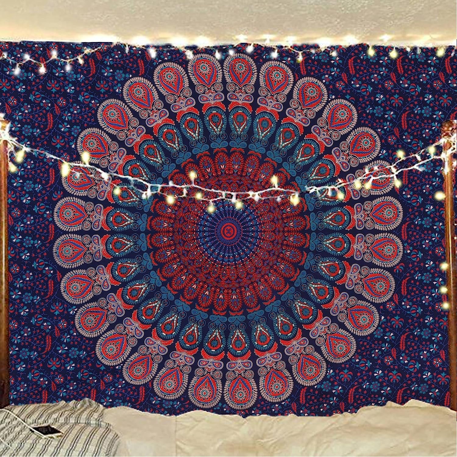 Bless International Indian hippie Bohemian Psychedelic Golden Blue ...