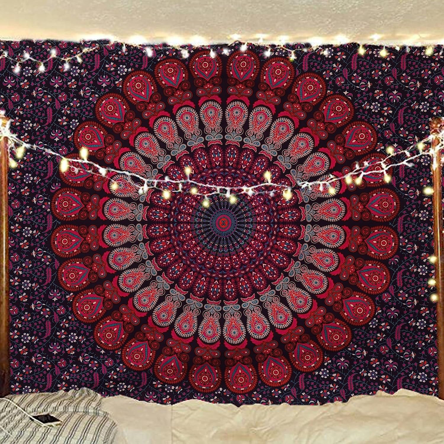 Bless International Indian hippie Bohemian Psychedelic Golden Blue ...
