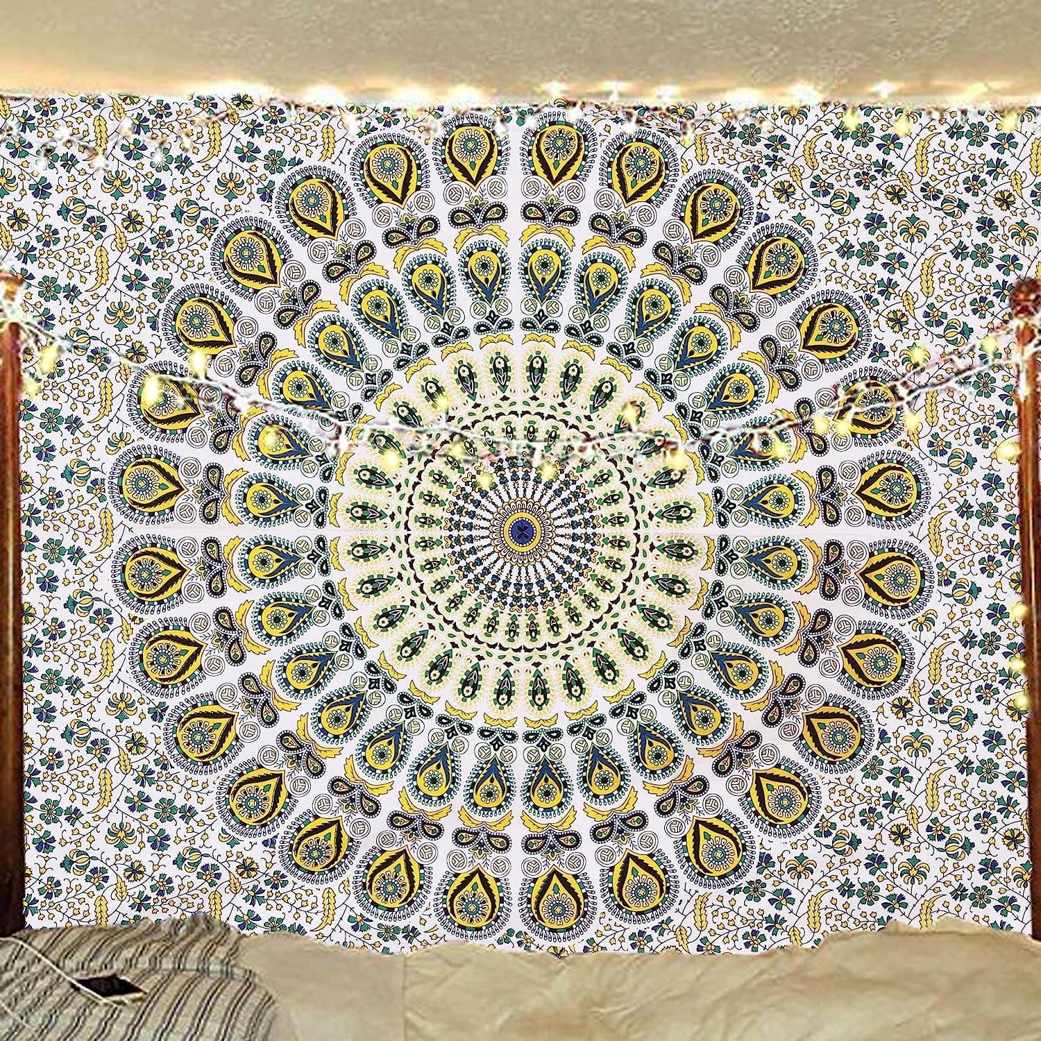 Bless International Indian hippie Bohemian Psychedelic Golden Blue ...