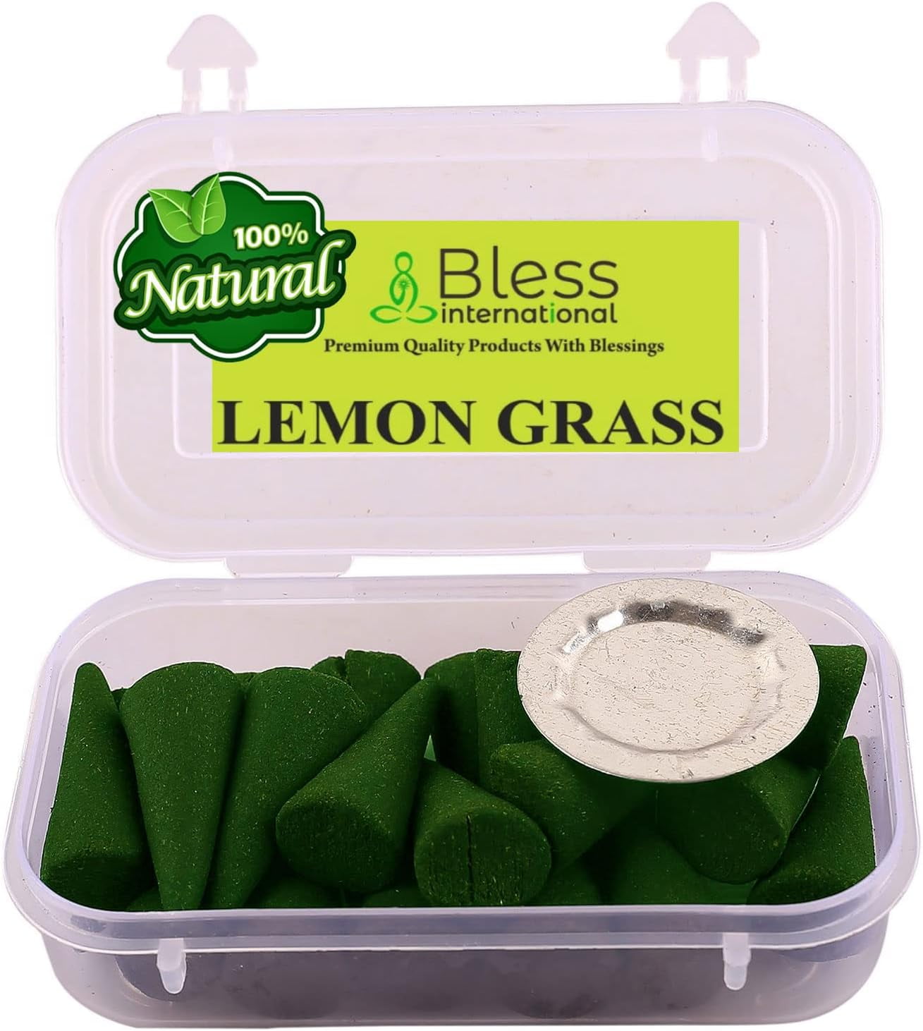 Bless International Lemon Gras 100%-Natural-Incense-Cones Handmade-Hand ...