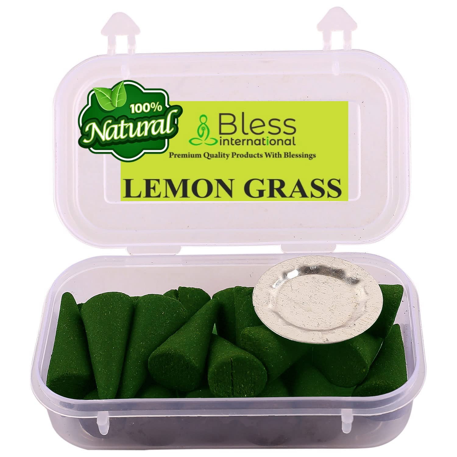 Bless International Lemon Gras 100%-Natural-Incense-Cones Handmade-Hand ...