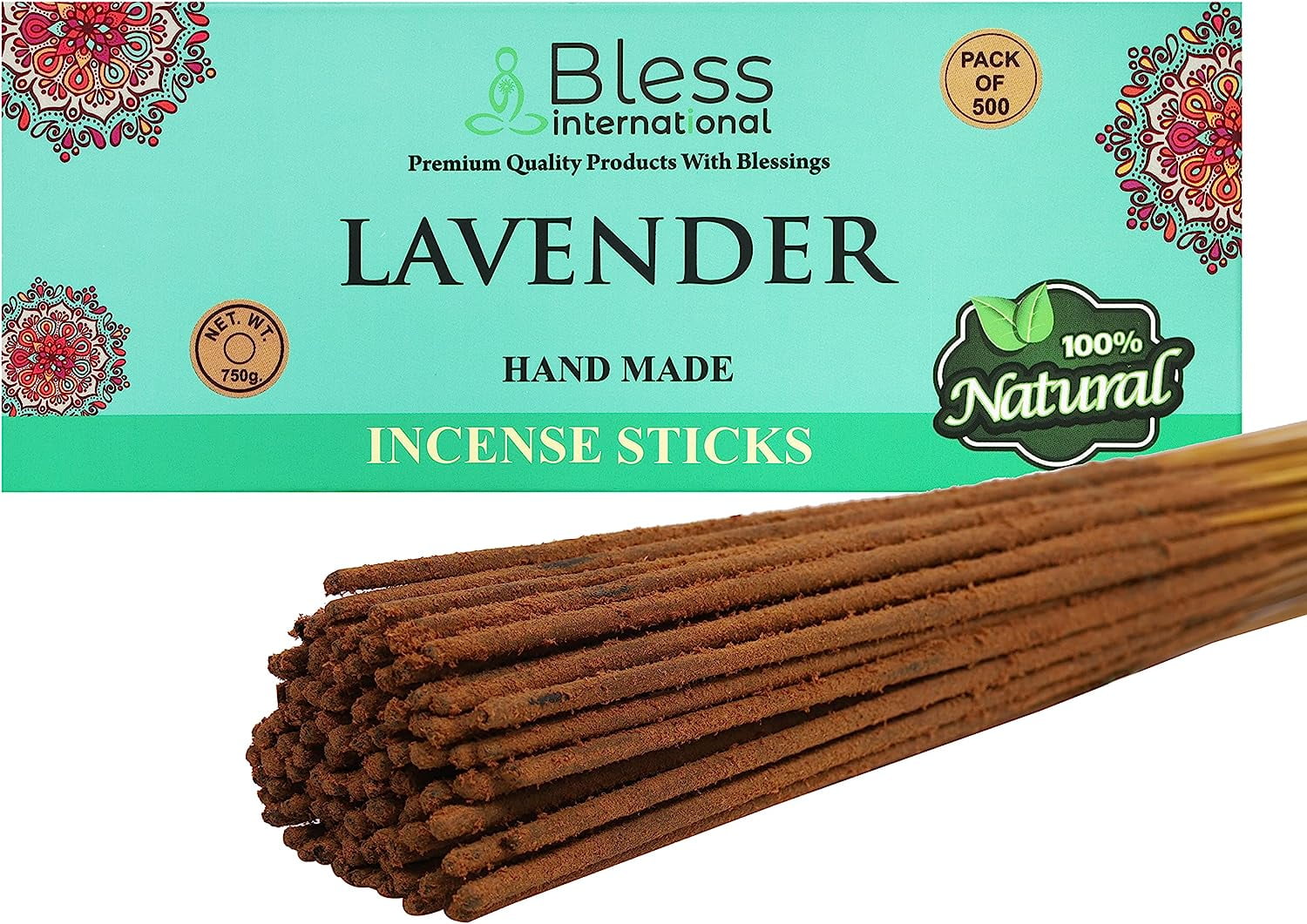 Bless-Lavender -Incense-Sticks 100%-Natural-Handmade-Hand-Dipped-Incense-Sticks Organic ...