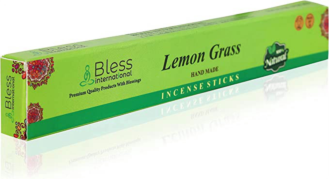 Bless-Lemon-Grass-Incense-Sticks 100%-Natural-Handmade-Hand-Dipped ...