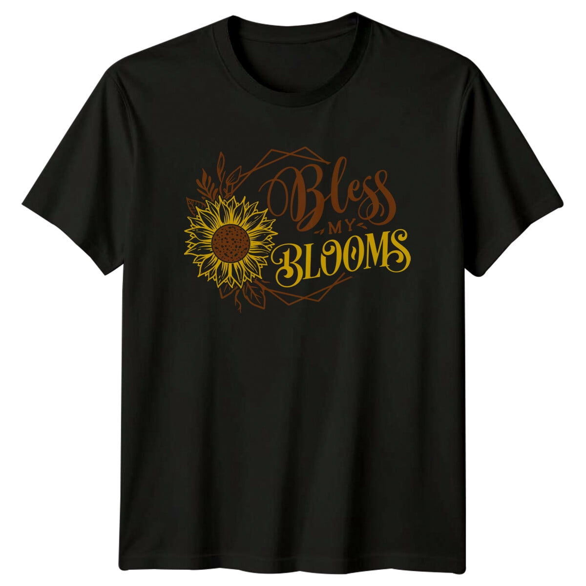 Bless My Blooms Sunflower Floral Nature Graphic Design T-Shirt ...