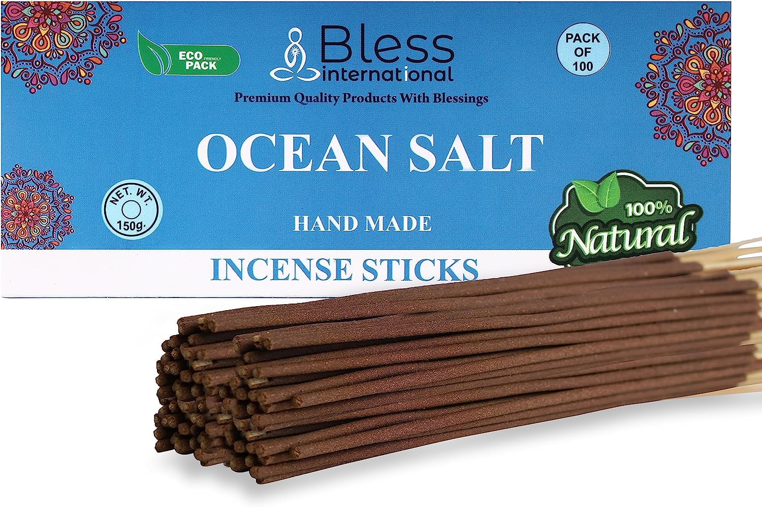 Bless-OCEAN-SALT-Incense-Sticks 100%-Natural-Handmade-Hand-Dipped ...