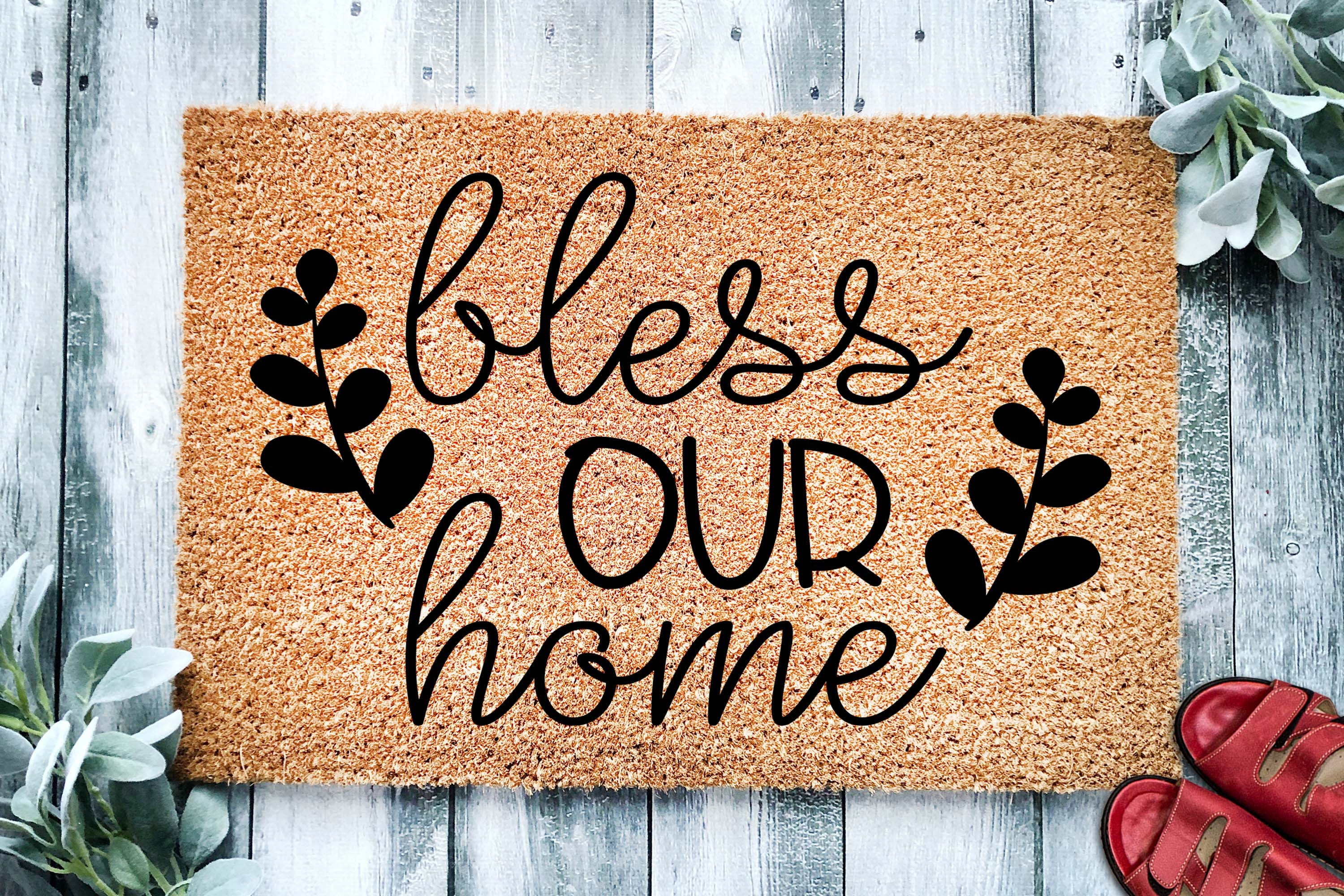 Bless Our Home Door Mat | Christian Home Religious Doormat | Welcome ...