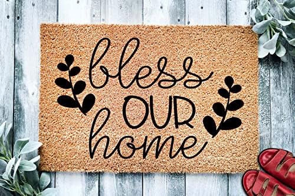 Bless Our Home Door Mat | Christian Home Religious Doormat | Welcome ...