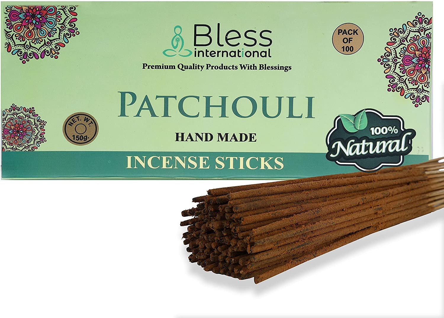 Bless-Patchouli-Incense-Sticks 100%-Natural-Handmade-Hand-Dipped ...