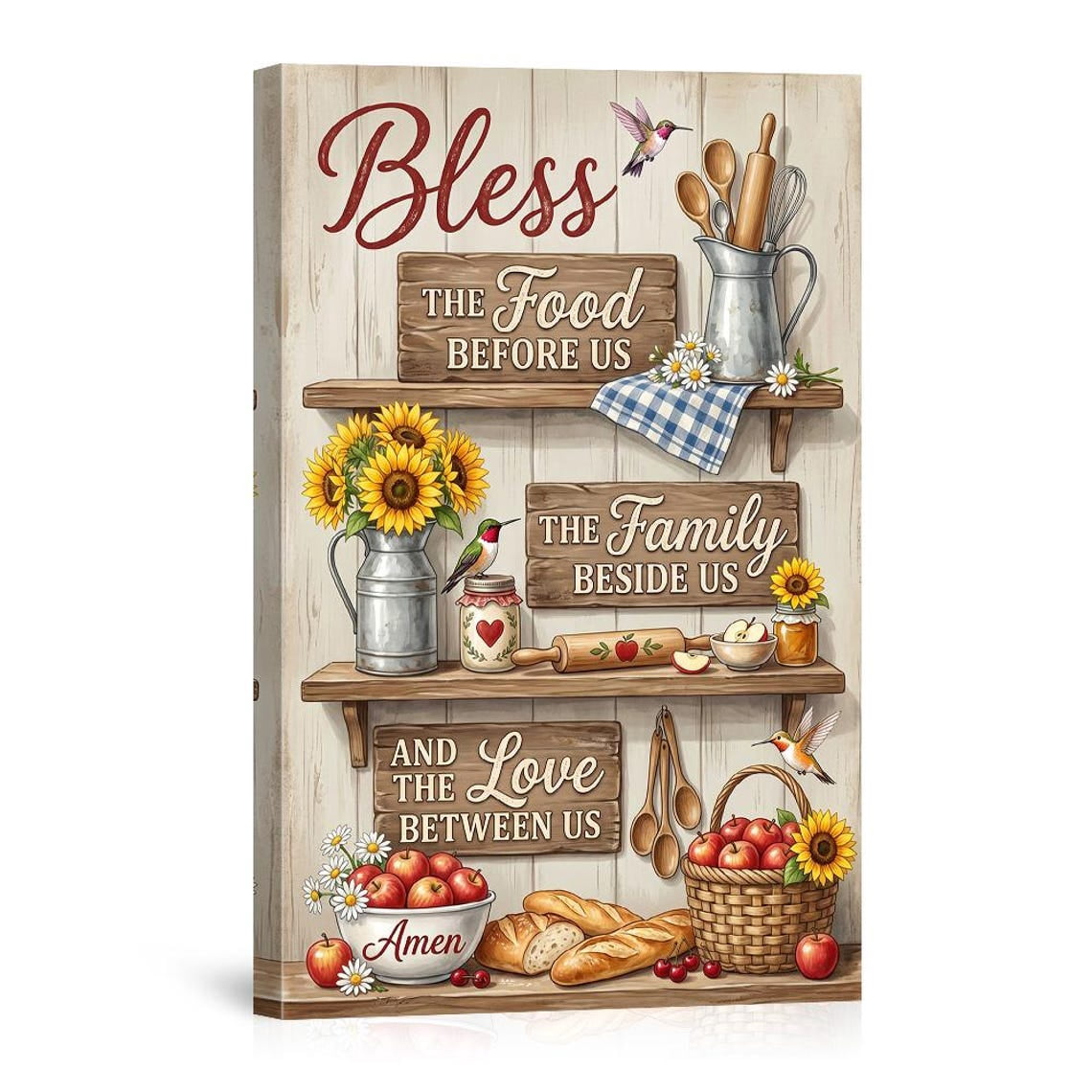 Bless The Food Before Us The Family Beside Us Rustic Farmhouse Kitchen ...