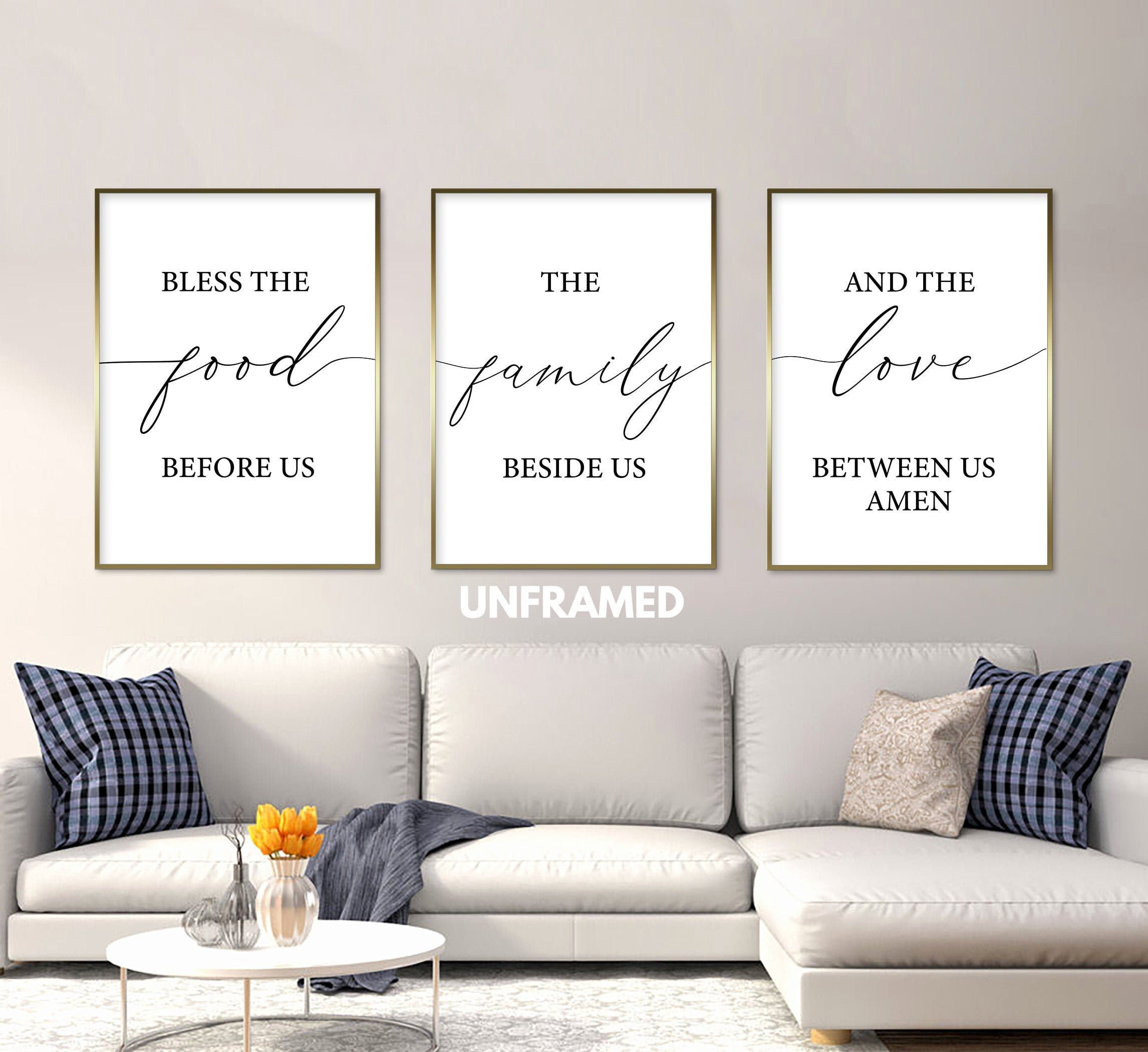 Bless The Food Family Love Religious Quote Poster Prints Home Decor ...