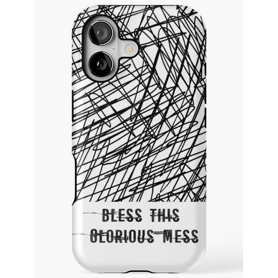 Bless This Glorious Mess Funny Motivational Bold Typography Statement ...