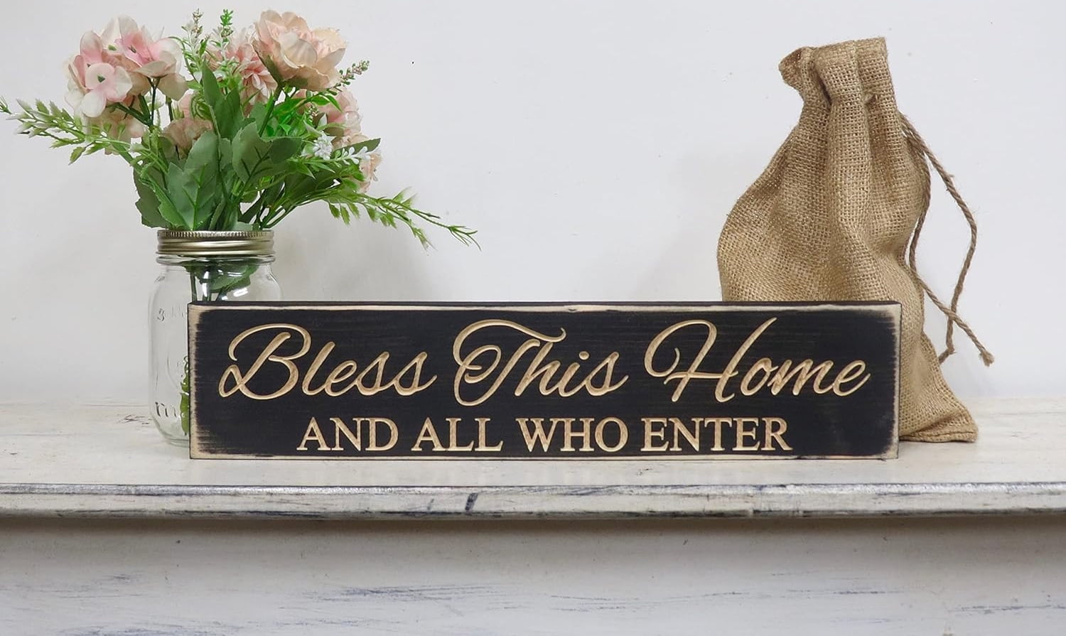 Bless This Home and All who Enter Sign, Bless This Home Sign, Bless Our ...