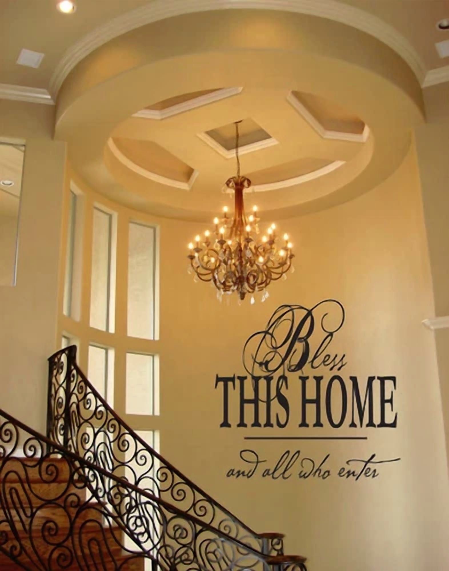 Bless This Home Vinyl Wall Decal Quote Words Stickers Lettering Wall ...
