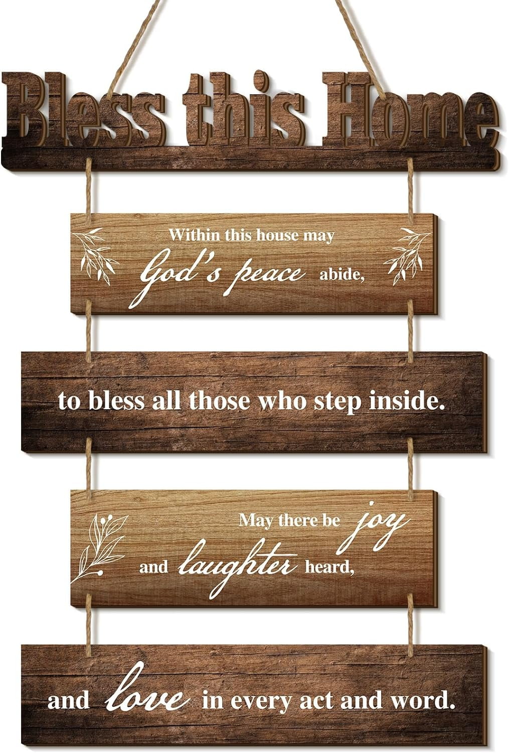 Bless This Home Wall Decor Religious House Warming Gift Farmhouse ...