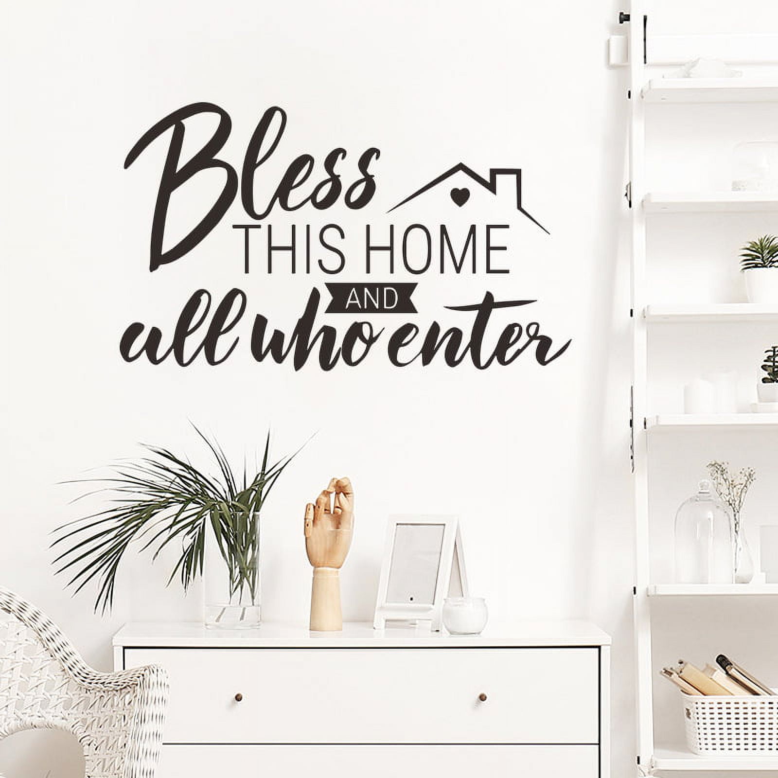 Bless This Home and All who Enter - Vinyl Wall Decal Entryway Living ...