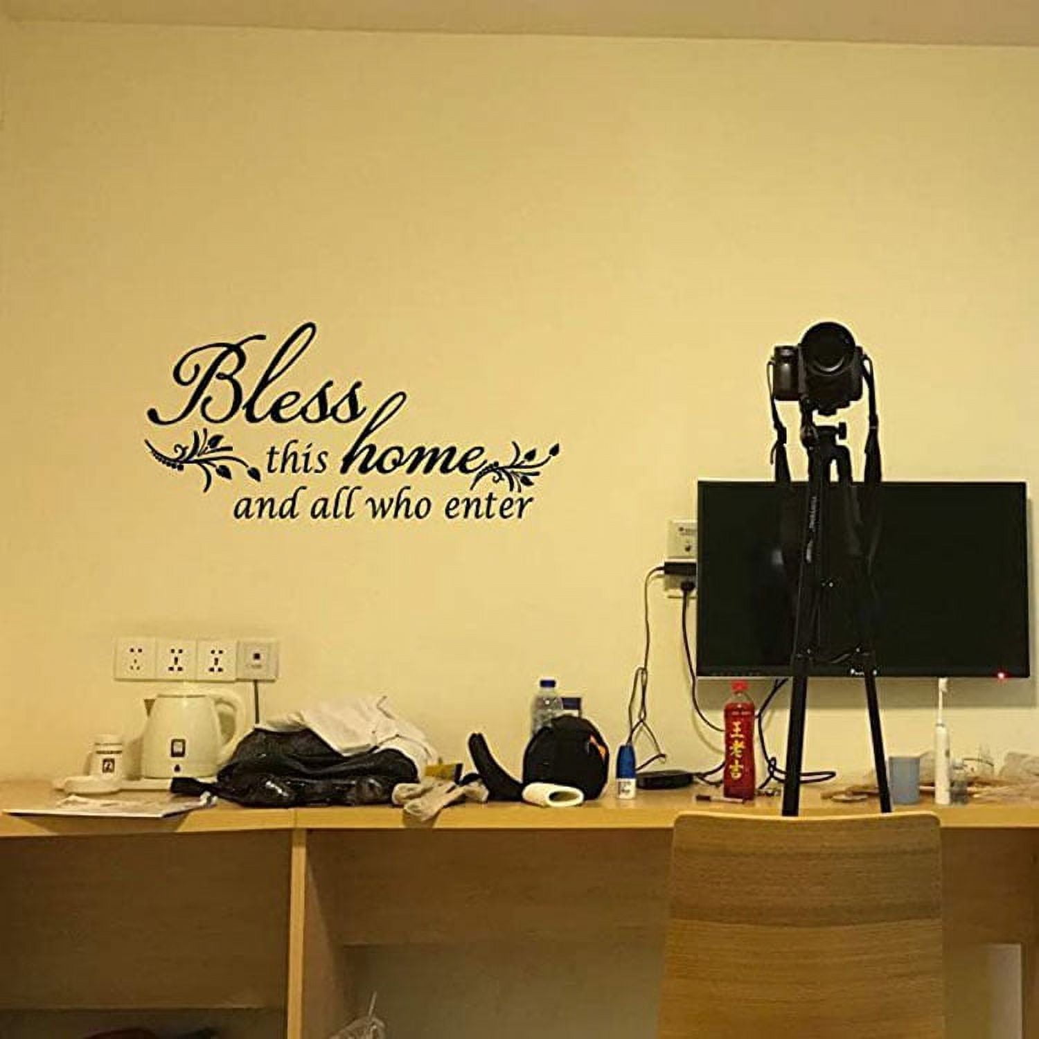 Bless This Home and All who Enter - Vinyl Wall Decal Entryway Living ...