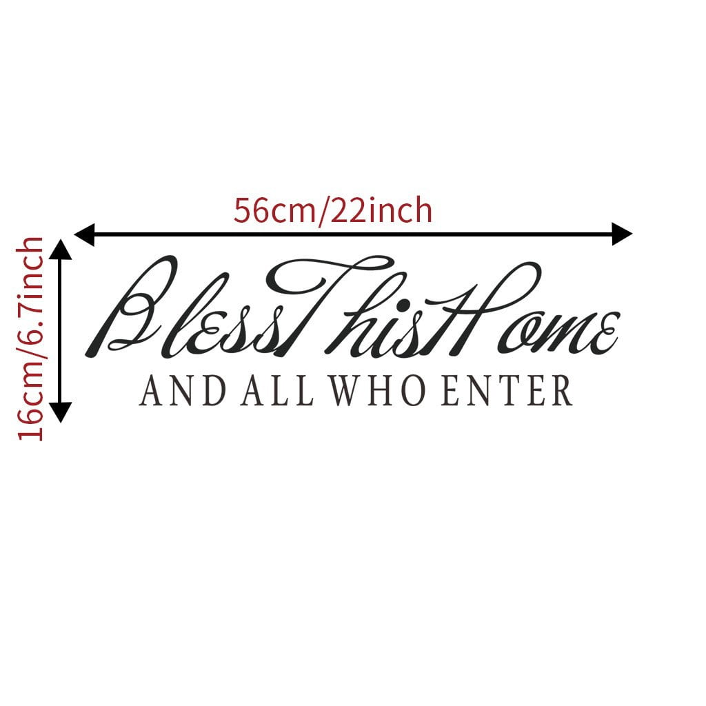 Bless This Home and All who Enter - Vinyl Wall Decal Entryway Living ...