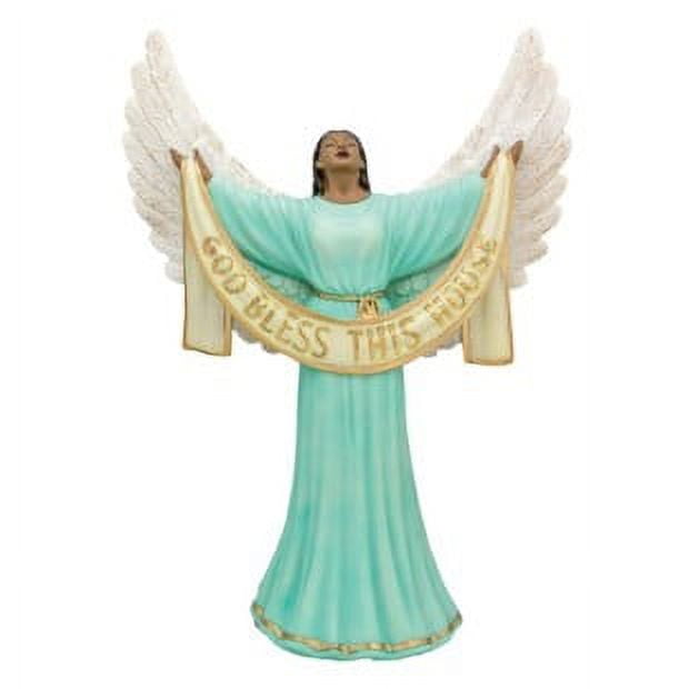 Bless This House Angel Figurine, Green - Walmart Business Supplies