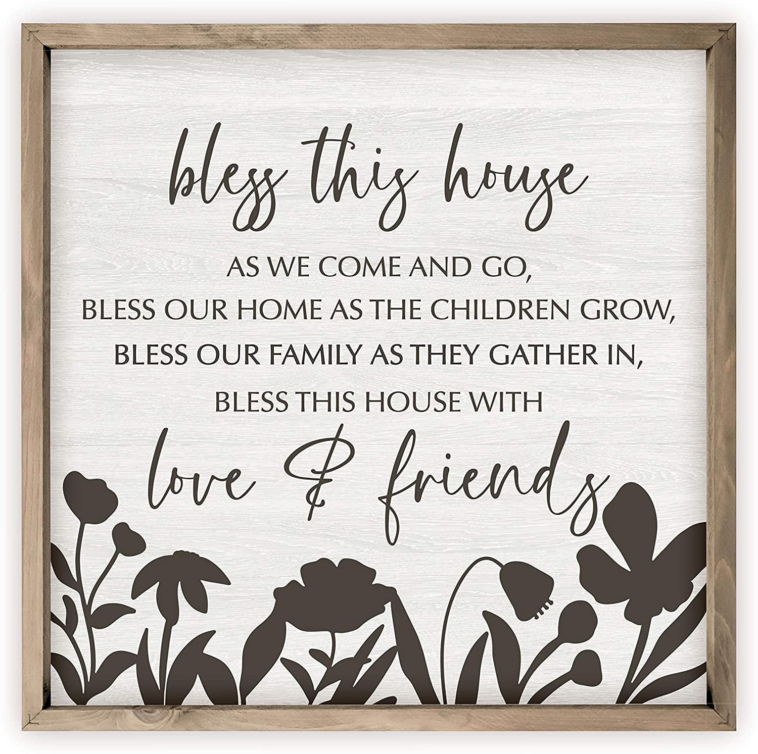 Bless This House As We Come And Go Rustic Wood Sign 12x12 (Frame ...