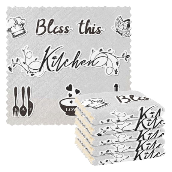 Bless This Kitchen Kitchen Cloth Dish Towels for Drying Washing ...
