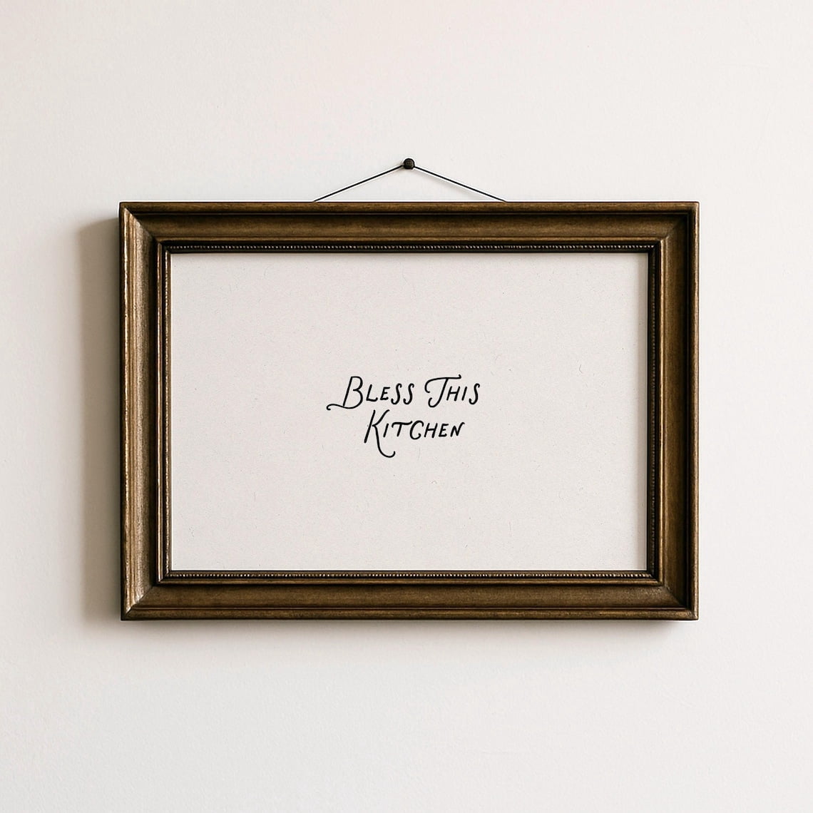Bless This Kitchen Print – Farmhouse Hand-Lettered Art Unframed Paper ...