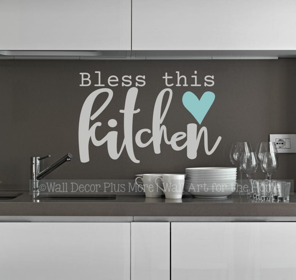 Bless This Kitchen Kitchen Wall Stickers - Die-Cut Vinyl Wall Art ...