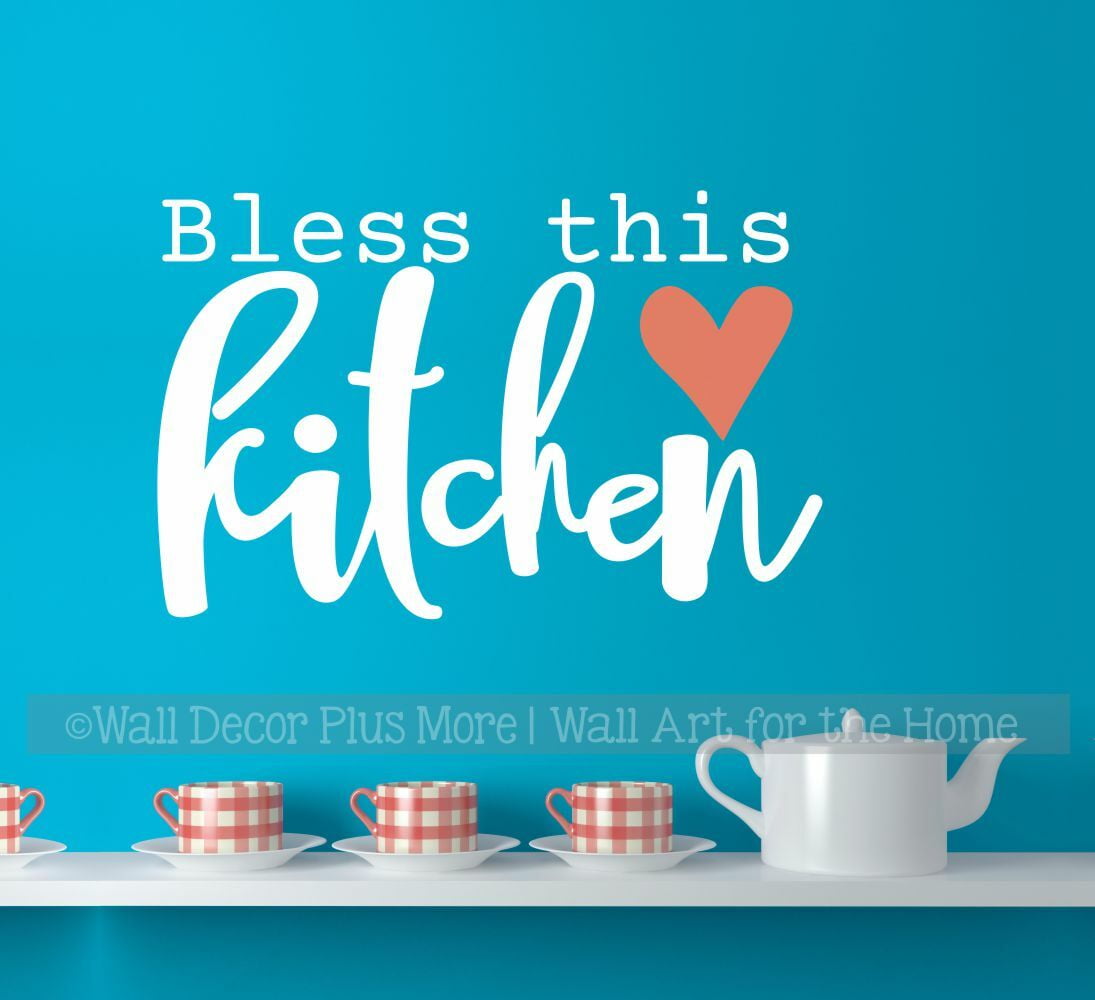 Bless This Kitchen Kitchen Wall Stickers - Die-Cut Vinyl Wall Art ...