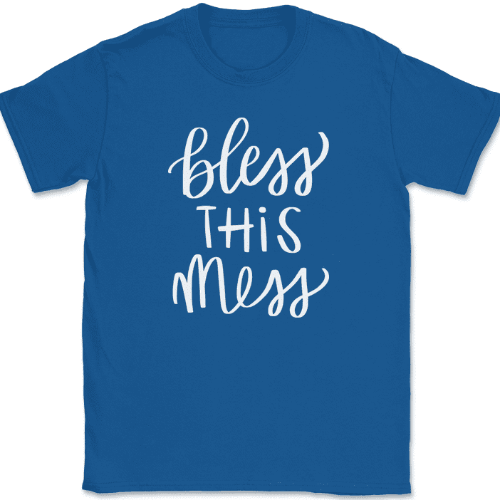 Bless This Mess T-Shirt Christian Pray Praise Worship Jesus Christ God ...