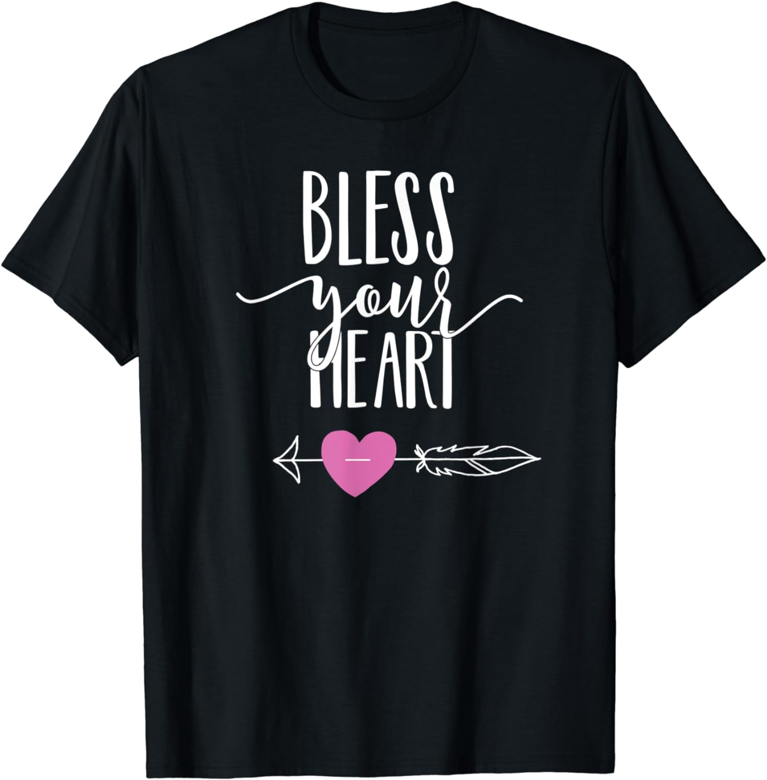 Bless Your Heart Arrow and Heart Design Shirt - Walmart.com