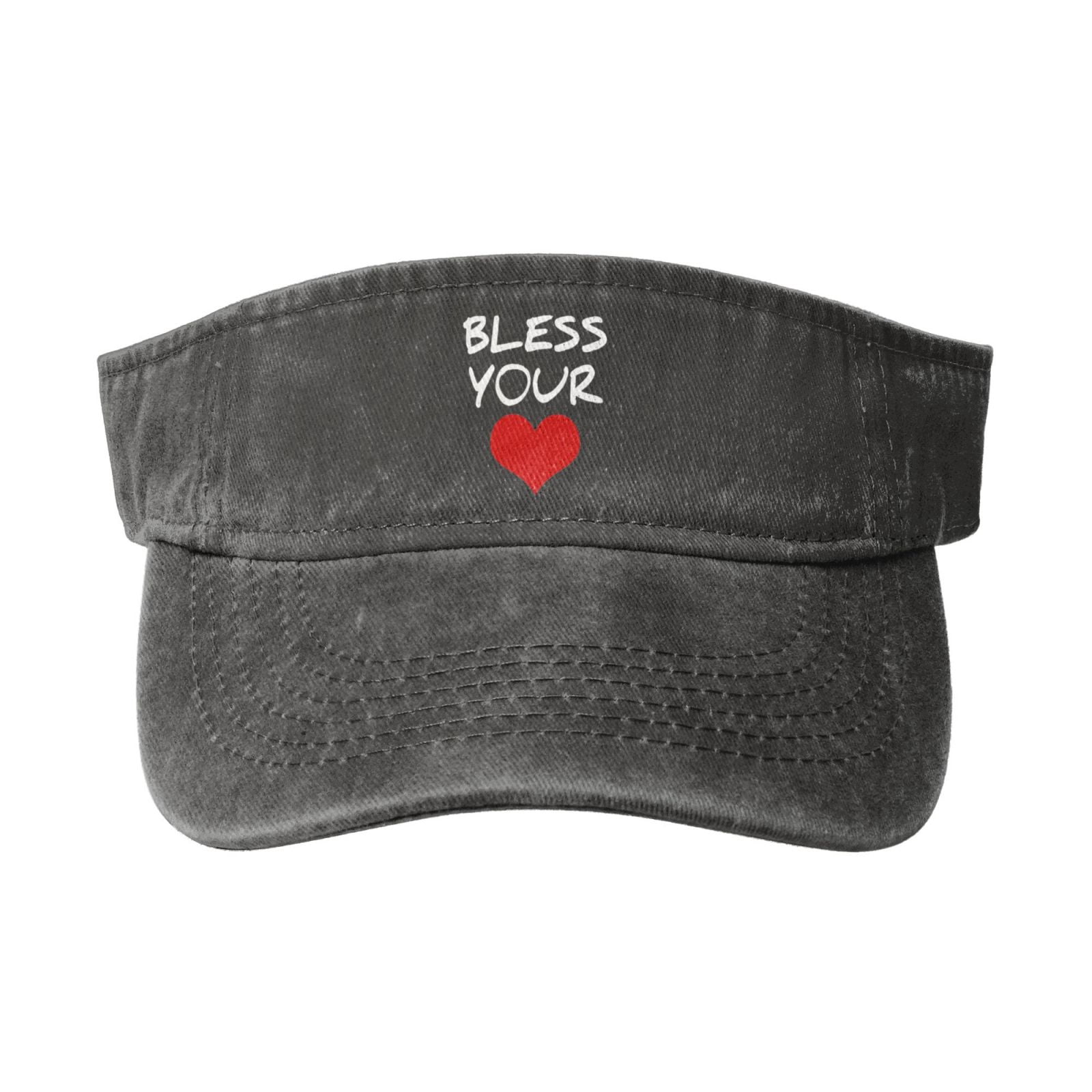 Bless Your Heart Sun Visor Hats for Women Men Adjustable Sports Sun ...