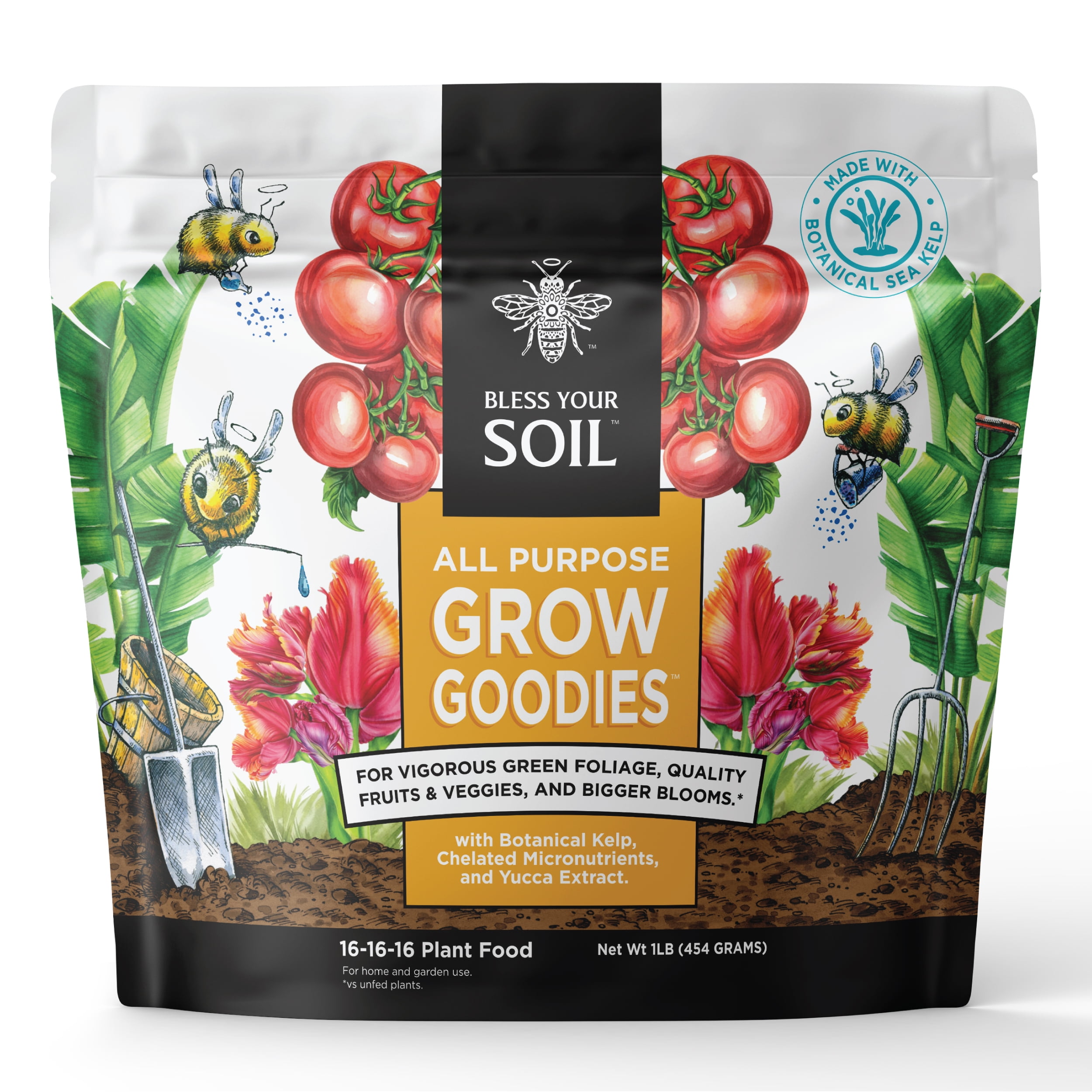 Bless Your Soil Grow Goodies All Purpose Plant Food Fertilizer, 1lb ...