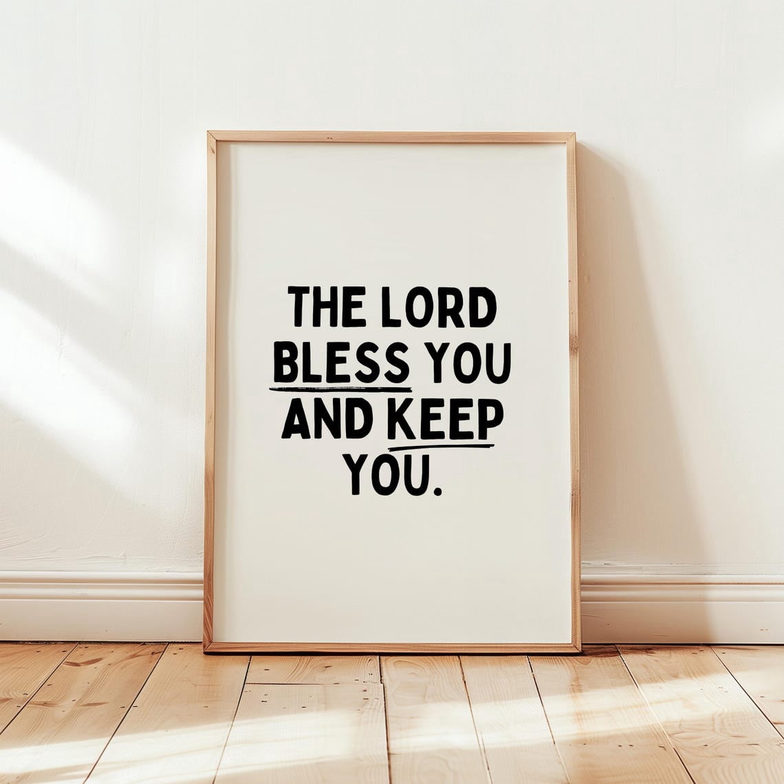 Bless and Keep You Print: Christian Scripture Wall Art Unframed Paper ...