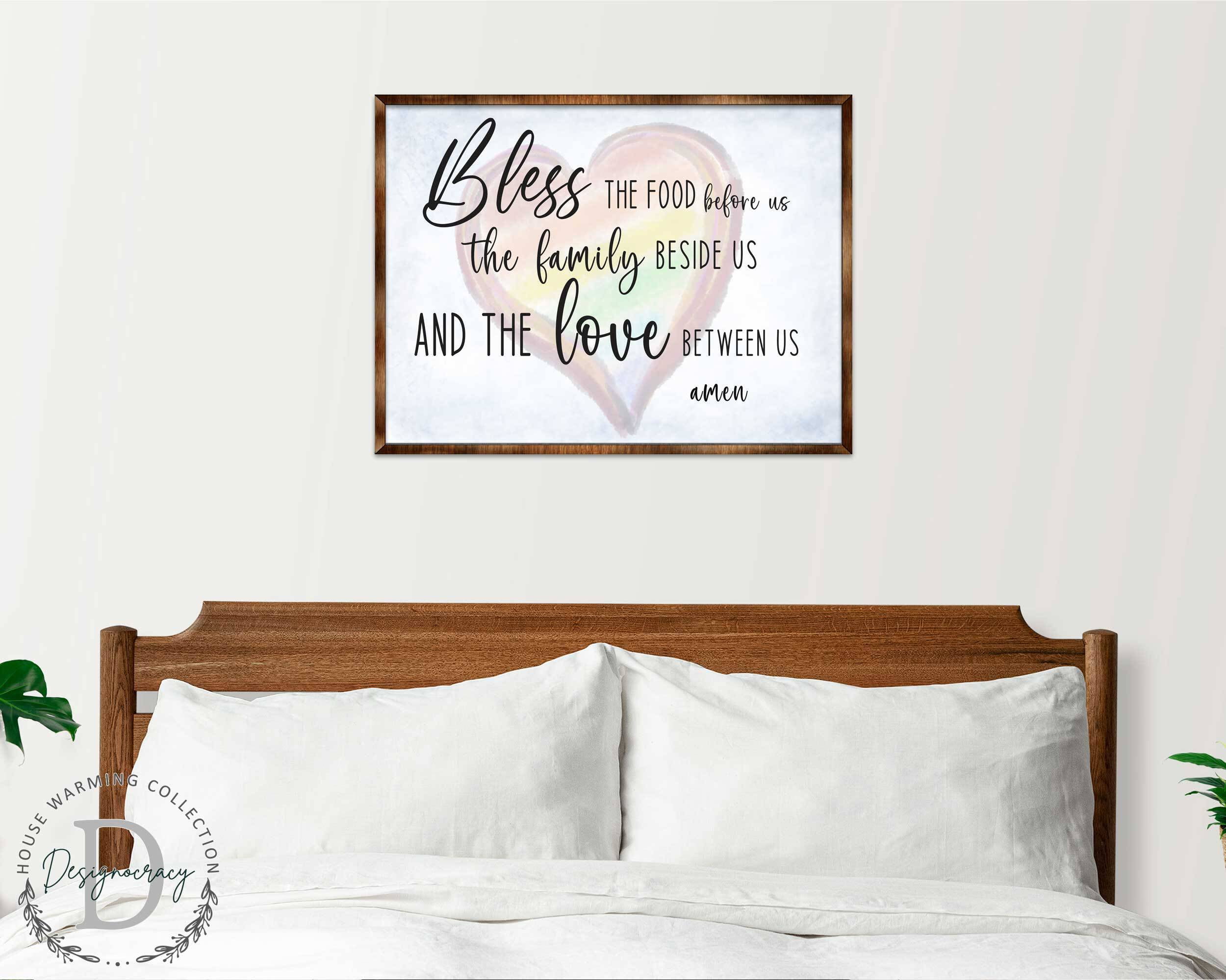 Bless the Food Before Us | Wooden Kitchen Blessing | Verse Wall D cor ...